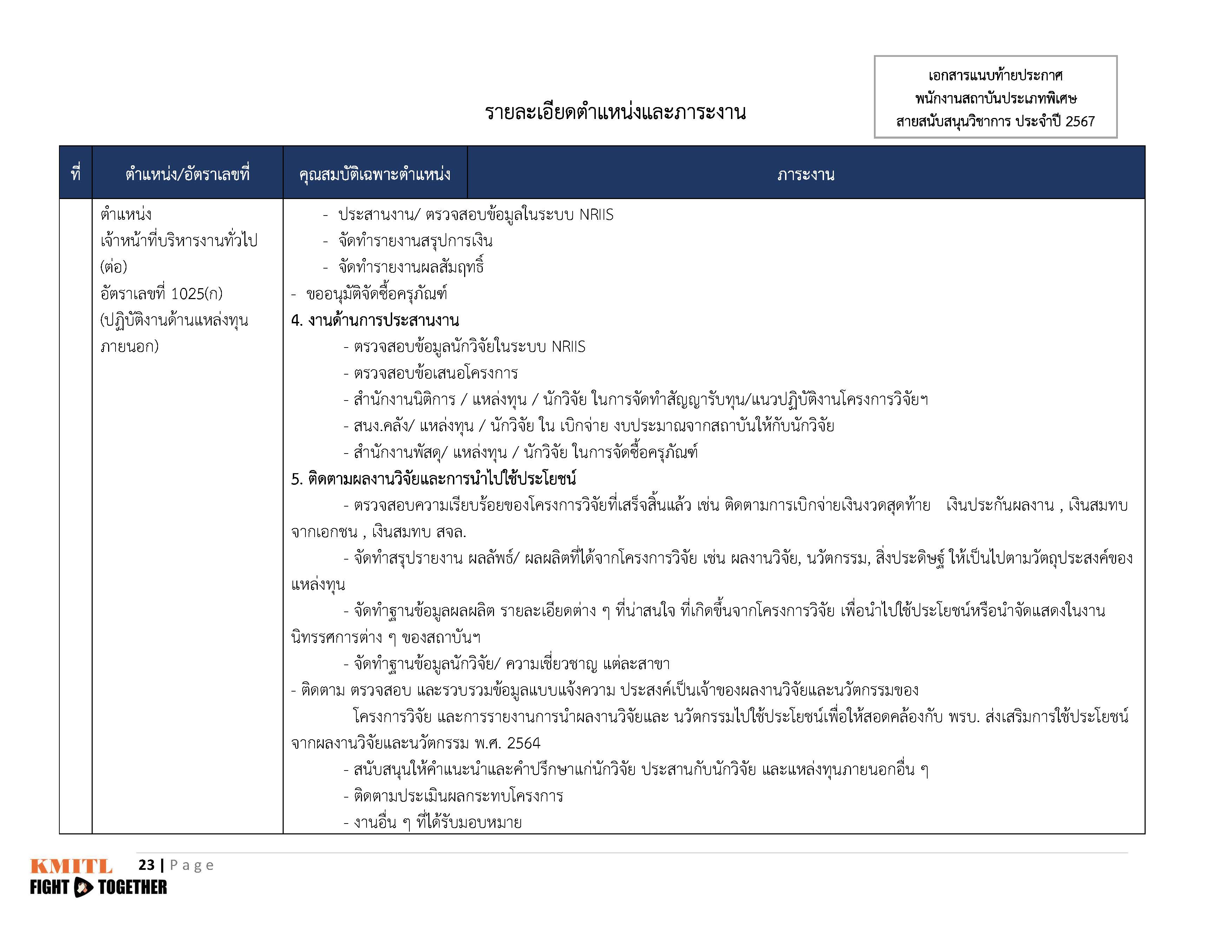 รับสมัครบุคคล สายสนับสนุนวิชาการ | สถาบันเทคโนโลยีพระจอมเกล้าเจ้าคุณทหารลาดกระบัง